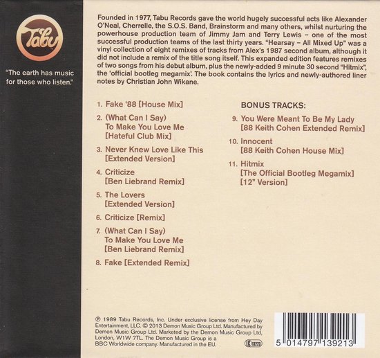 Hearsay-All Mixed Up, Alexander O'Neal | CD (album) | Muziek | bol