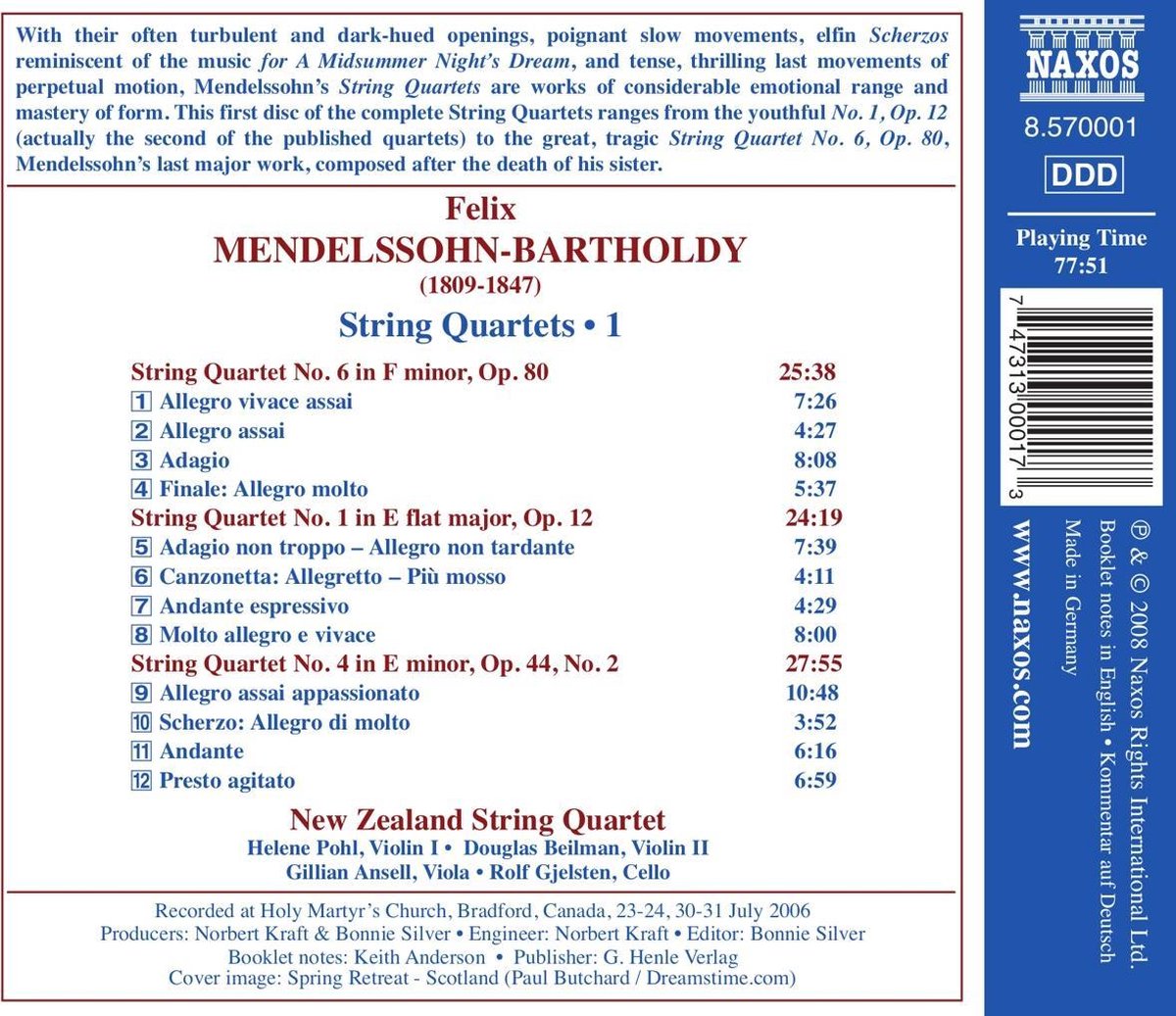 New Zealand String Quartet - String Quartets Volume 1 (CD), New Zealand String Quartet... | bol