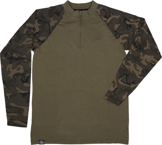 Fox Chunk Longsleeve Zip Top | Khaki/Camo | Maat L | bol.com