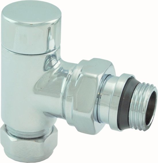 Sanifun luxe voetventiel 1/2 inch met knel aansluiting 15 mm haaks | bol
