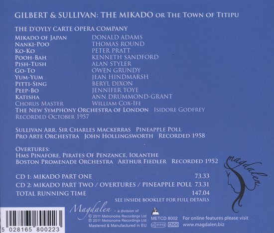 Gilbert and Sullivan: The Mikado, Darrell Fancourt | Muziek | bol
