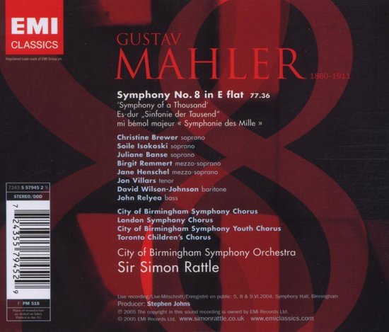 Mahler: Symphony No 8, Simon (Sir) Rattle | CD (album) | Muziek | bol