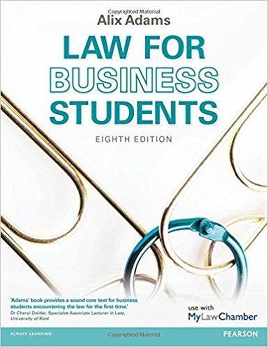 Law For Business Students | 9781292003962 | Alix Adams | Boeken | bol.com