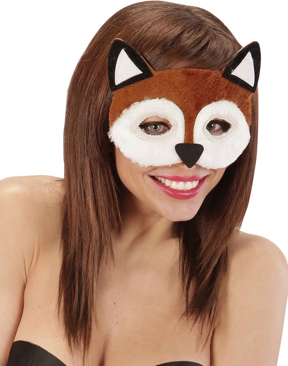 WIDMANN - Bruine vossen masker voor vrouwen - Maskers > Masquerade ...