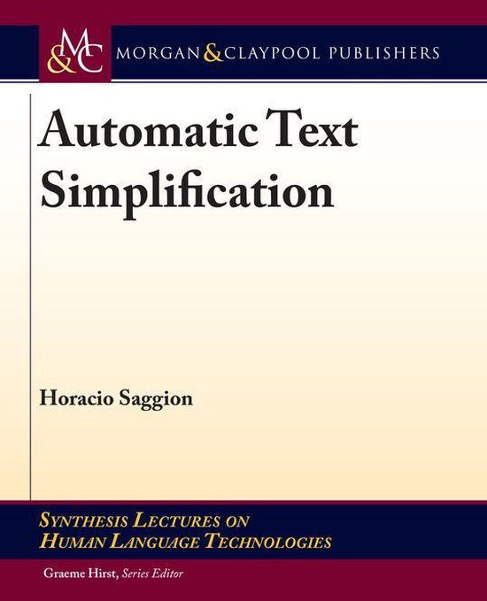 Synthesis Lectures on Human Language Technologies - Automatic Text ...