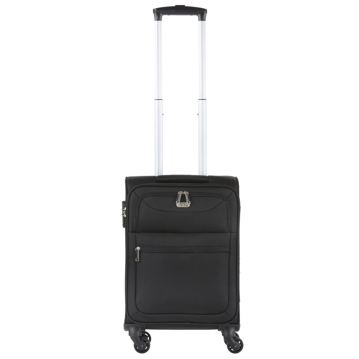 TravelZ Handbagagekoffer Soft - 55cm nylon handbagage trolley - Zwart ...