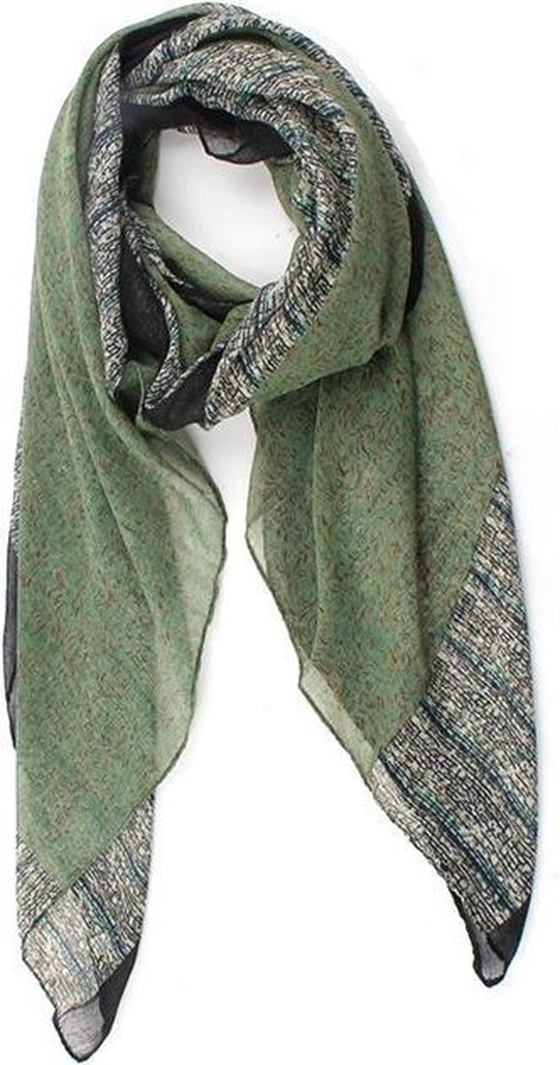 Lange Dames Sjaal - Groen - 100% Viscose | bol