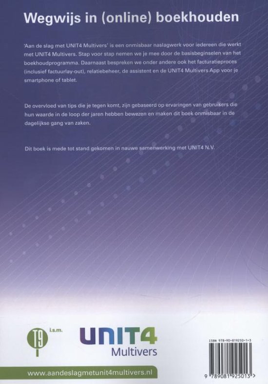 Aan de slag met UNIT4 Multivers | 9789081925013 | Boeken | bol