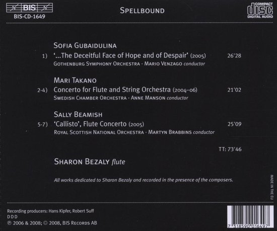 Sharon Bezaly, Swedish Chamber Orchestra - Spellbound (CD), Sharon ...