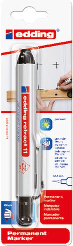 Edding Retract 11 Permanent Marker Blister van 1 Zwart | bol