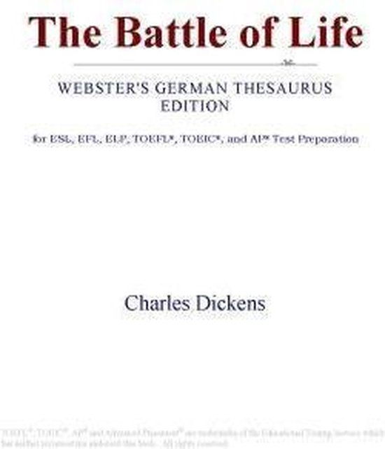 The Battle of Life (Webster's German Thesaurus Edition) (ebook), Icon ...