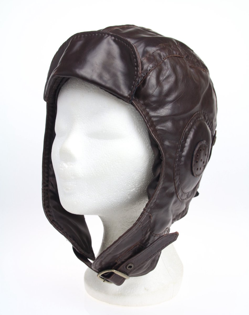 Bruin leren aviator muts met motorbril | bol.com