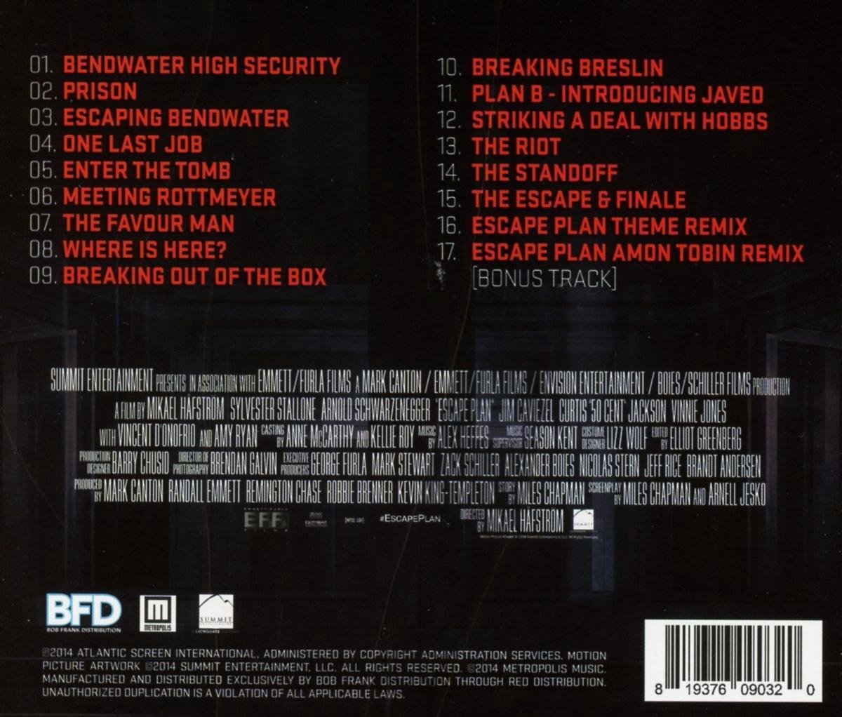 Escape Plan [Original Motion Picture Soundtrack], Alex Heffes | CD ...