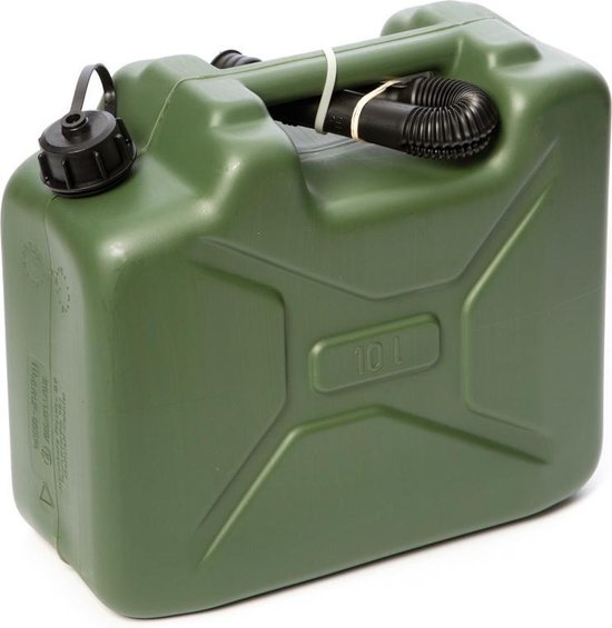 Benzine Jerrycan - Army - 10 Liter - Groen | bol.com
