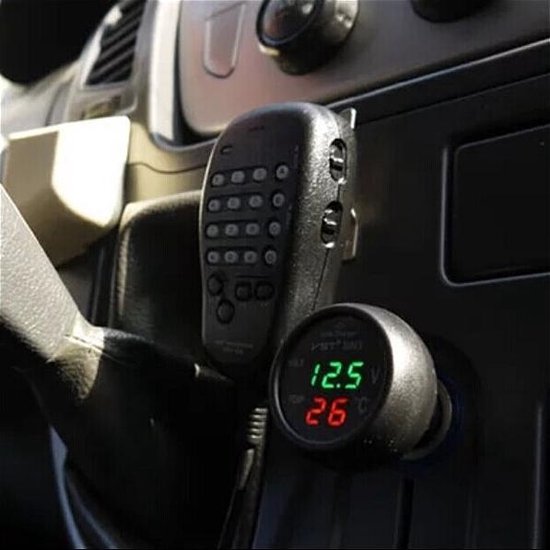 3 in 1 Car Thermometer Car Voltage Detection Table USB Port Charging | bol