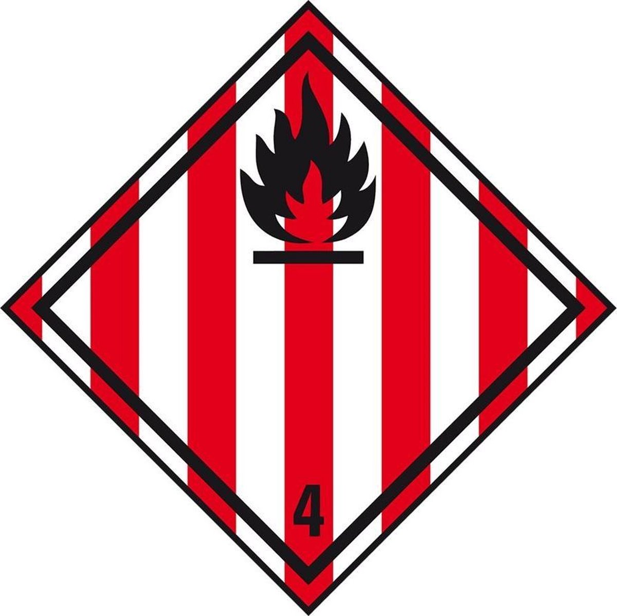 ADR klasse 4.1 sticker brandbare vaste stoffen 300 x 300 mm | bol.com