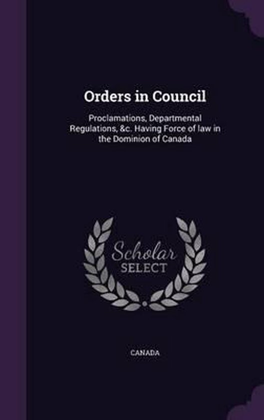 Orders in Council | 9781359746740 | Boeken | bol.com