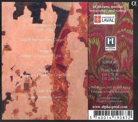 Andrei Vieru - Das Wohltemperierte Clavier I (CD), Andrei Vieru ...