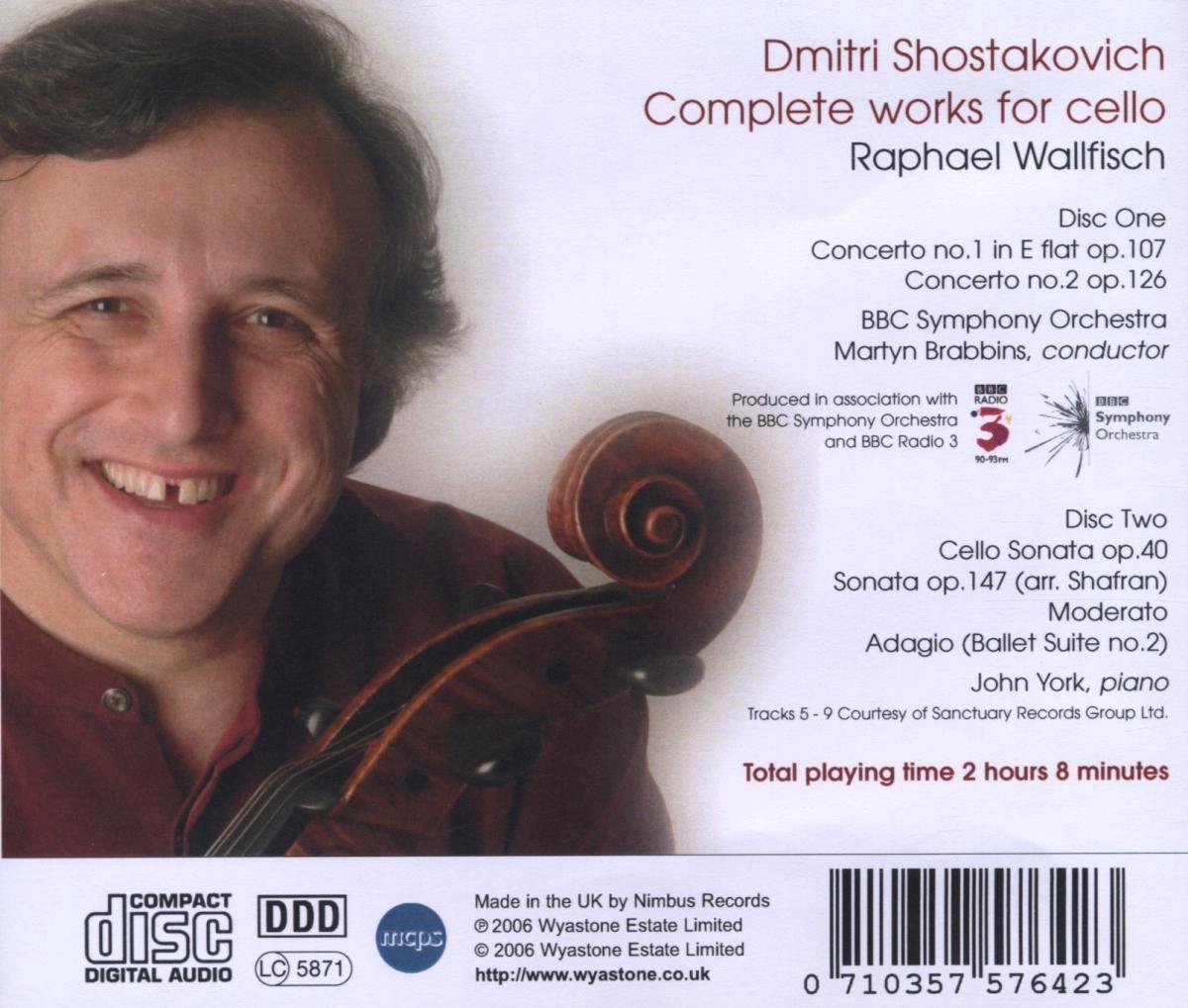 Shostakovich: Complete Works For Cello, Raphael Wallfisch | CD (album) | Muziek | bol.com