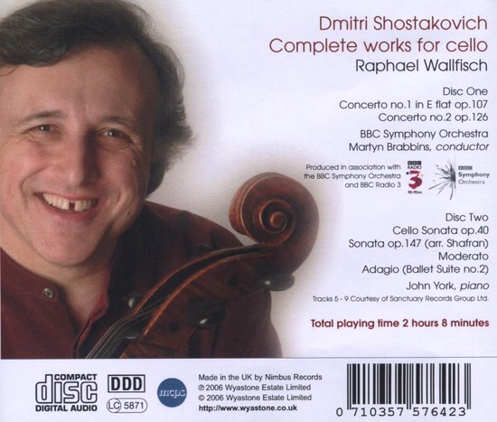 Shostakovich: Complete Works For Cello, Raphael Wallfisch | CD (album) | Muziek | bol.com