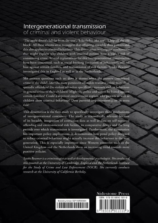 Intergenerational transmission of criminal and violent behaviour ...