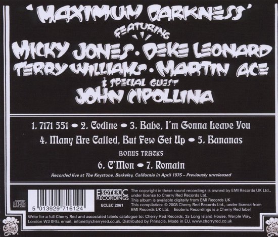 Maximum Darkness, Martin Ace | Muziek | bol