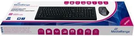 MediaRange Wireless keyboard and mouse combo set, QWERTY (UK), black ...