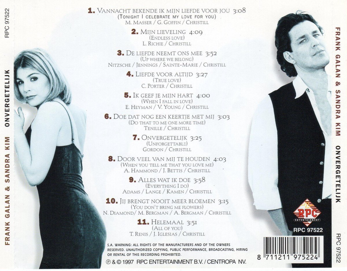 Onvergetelijk, Frank Galan | CD (album) | Muziek | bol.com