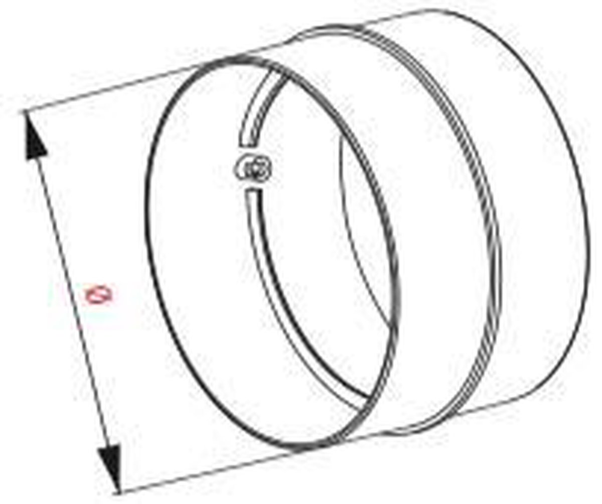 Ventilatieshop Verbinding voor buis - Kunststof - Ø 150mm | bol
