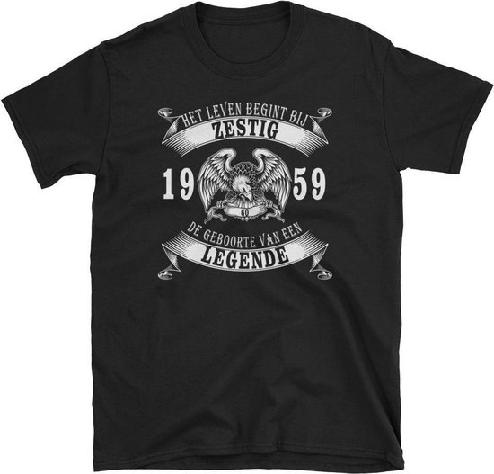 Het leven begint bij zestig. 1959, de geboorte van een legende. T-Shirt ...