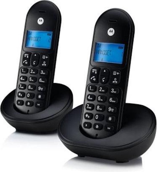 Motorola T102L Basic - DECT Telefoon - 2 Handsets | bol.com