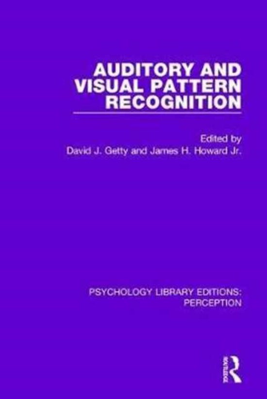Psychology Library Editions: Perception- Auditory and Visual Pattern ...