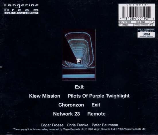 Exit, Tangerine Dream | Muziek | bol