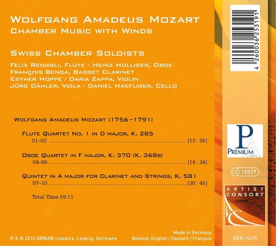 Mozart; Chamber Music With Winds, W.A. Mozart | CD (album) | Muziek | bol