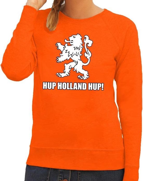 Nederland supporter sweater Hup Holland Hup oranje voor dames - landen ...