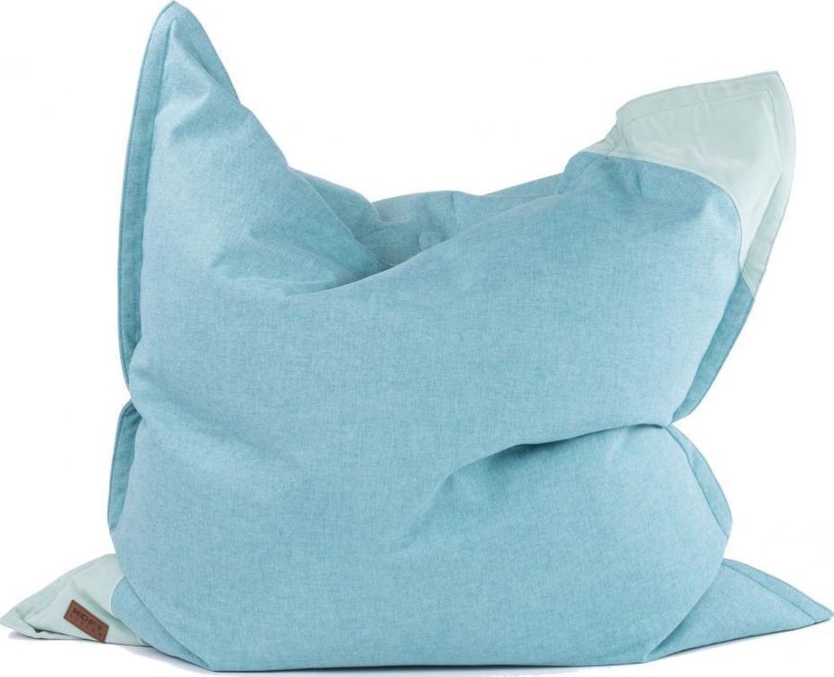 Xoft Living Zitzak, VloerKussen - Laxy Baby Blauw 100x100cm | bol.com