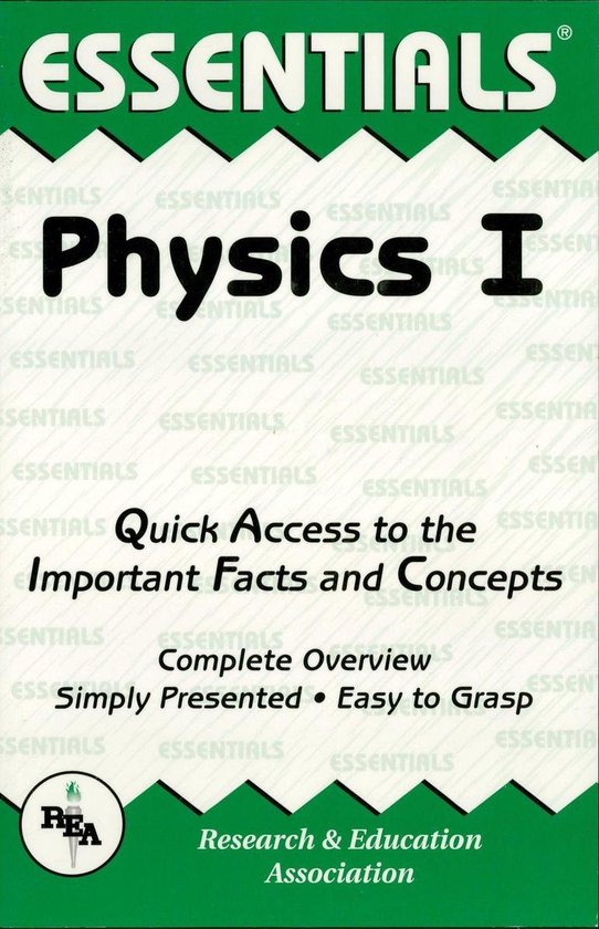 Physics I Essentials (ebook), The Editors Of Rea | 9780738668567 ...