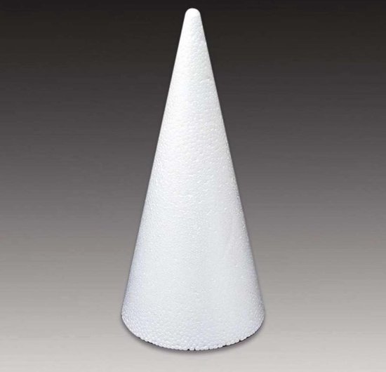 Cône en styropor [styromousse] 12x27 cm 5 PIÈCES. | bol.com