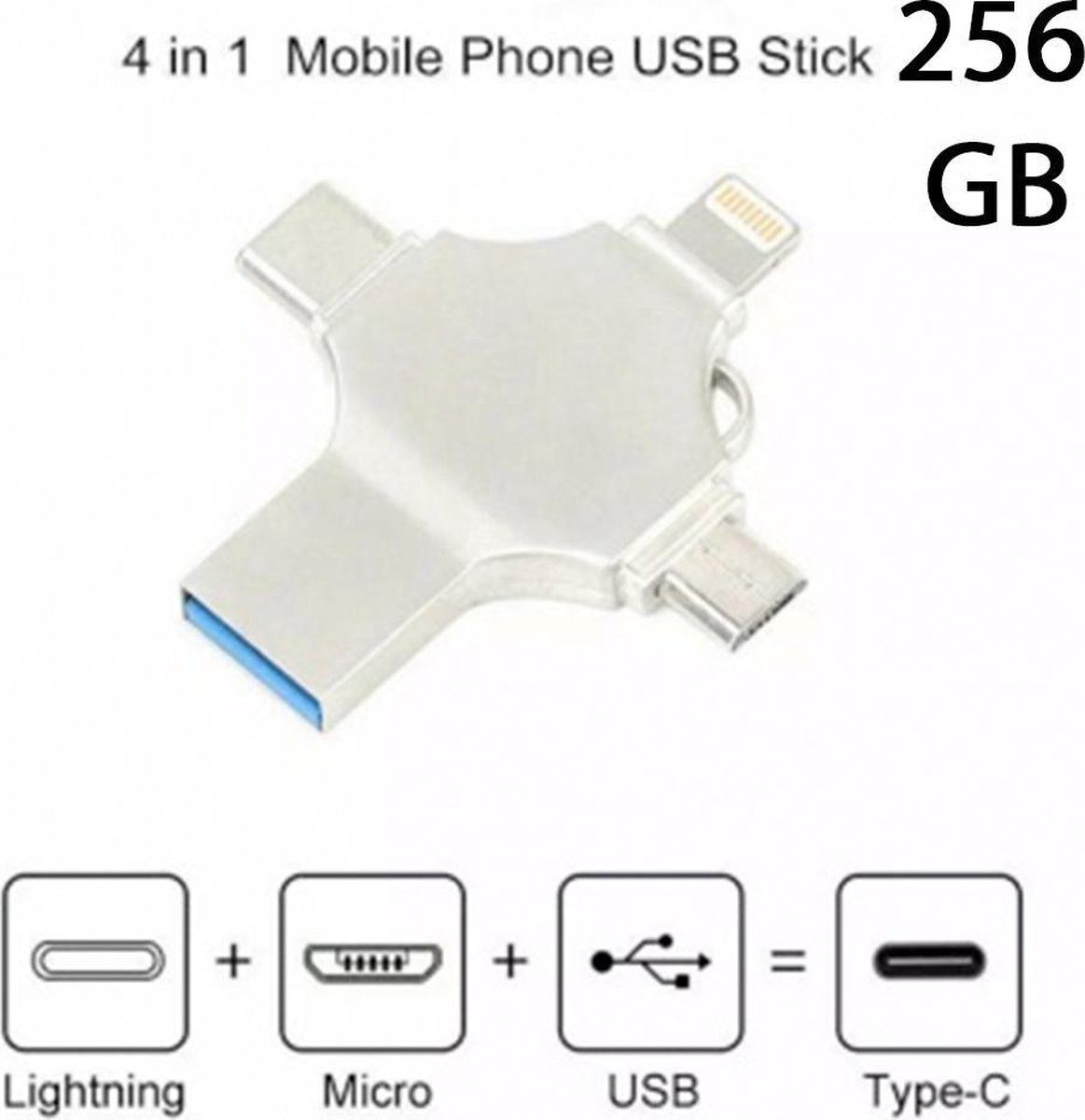 iPhone iPad iPod Smart phone Samsung (3 in 1) Lightning USB-stick ...