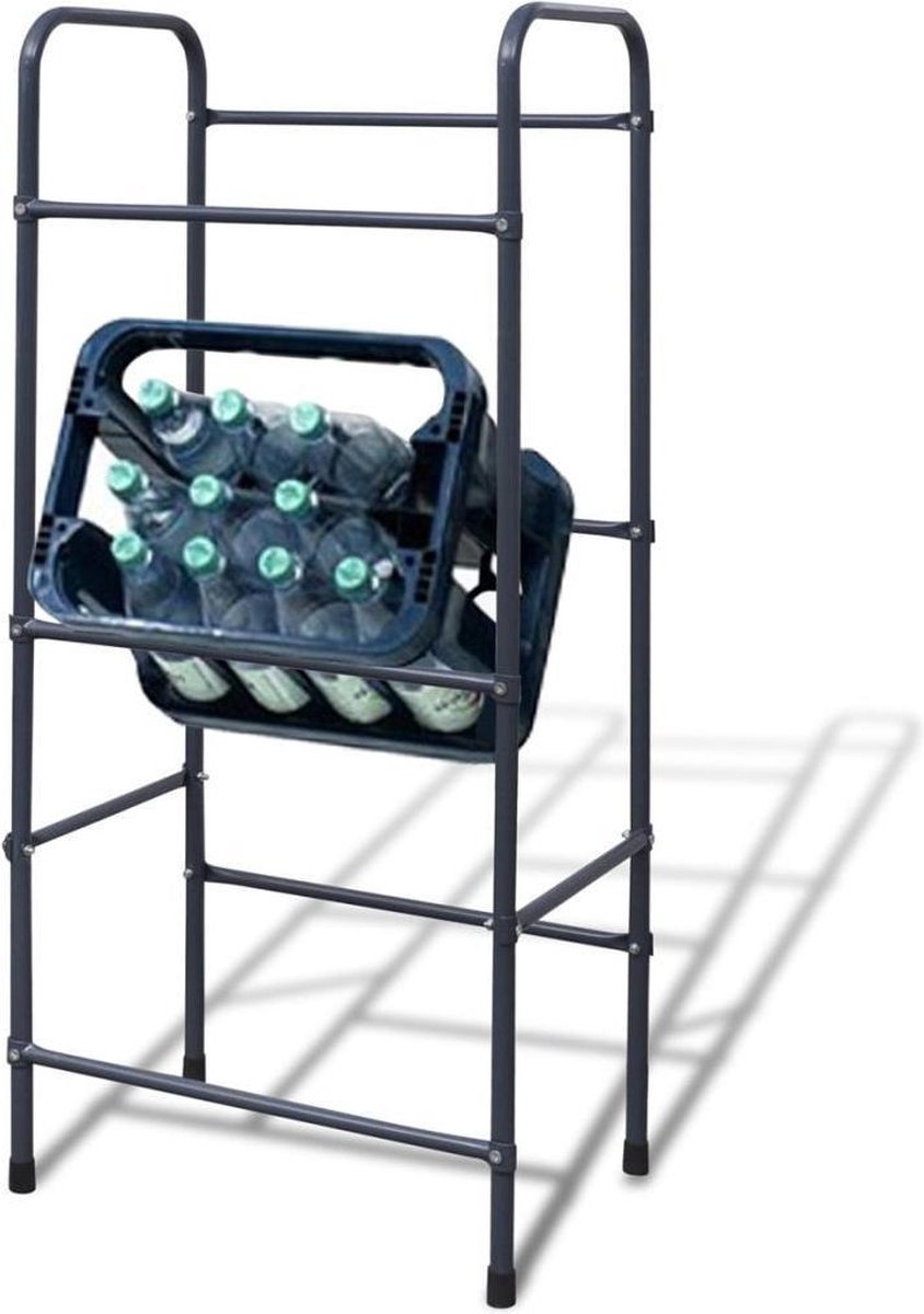 Opbergrek voor 3 kratten (INCL Beschermhandschoenen) - Krattenrek - Rek ...