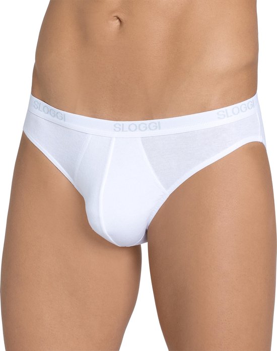 sloggi men Basic Heren Mini slip - 2-pack - Wit - Maat XXL | bol