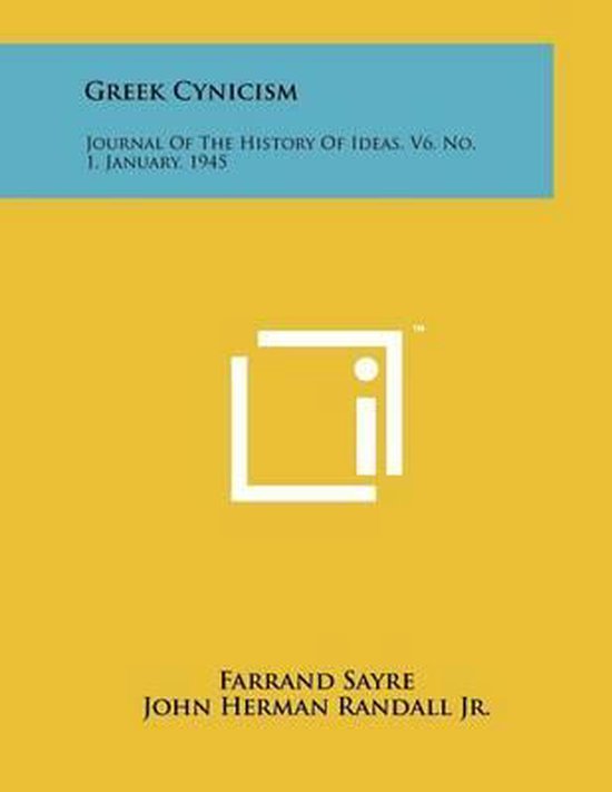 Greek Cynicism, Farrand Sayre | 9781258036591 | Boeken | bol.com