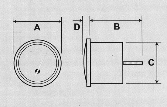 Veethree Amega Voltmeter 24 Volt Ø 60 mm | bol