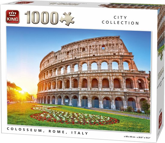 King Puzzel 1000 Stukjes (68 x 49 cm) - Colosseum In Rome - Legpuzzel ...
