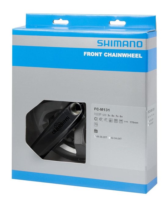 Shimano Crankstel Fc-m131 28-38-48t Zwart Zilver | bol
