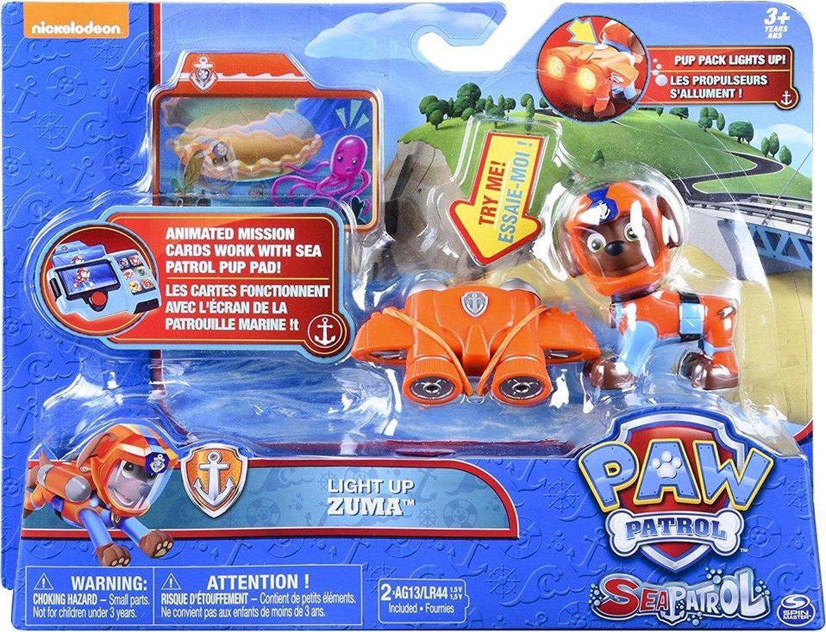 Paw Patrol light up Zuma Sea Patrol | bol.com