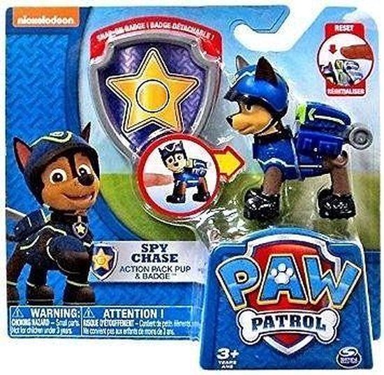 Paw Patrol, Action Pack Pup & Badge, Spy Chase | bol