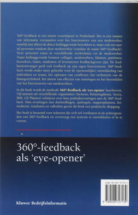 360 Graden Feedback Als Eye Opener | 9789026727139 | Jacco van der Berg | Boeken | bol