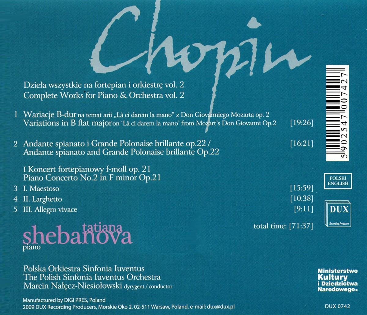 Chopin: Complete Works For Piano &, The Polish Sinfonia Shebanova | CD ...