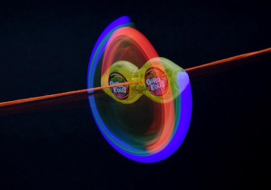 Free And Easy Led-spinner Met Touw Blauw 11 Cm | bol.com